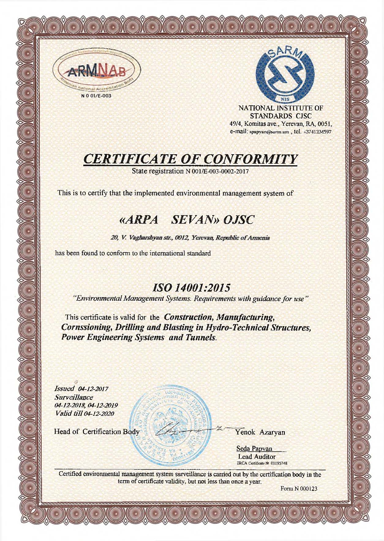 Best construction company in Armenia - ARPA-SEVAN